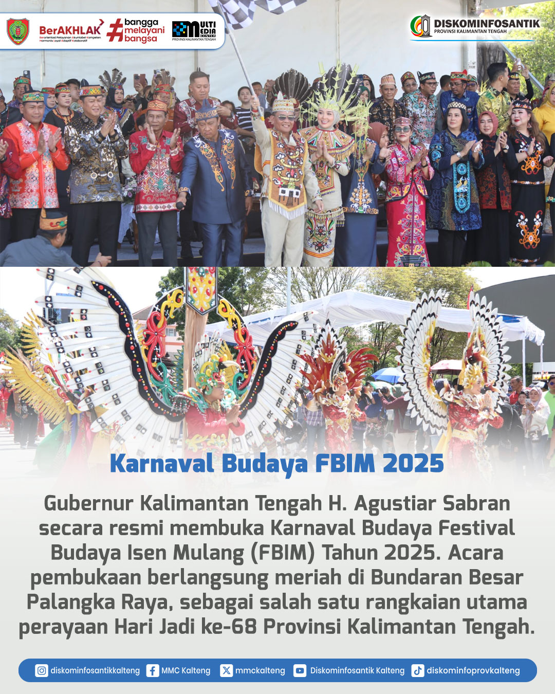 Berita Dislutkan Gubernur Kalimantan Tengah H. Agustiar Sabran resmi ...