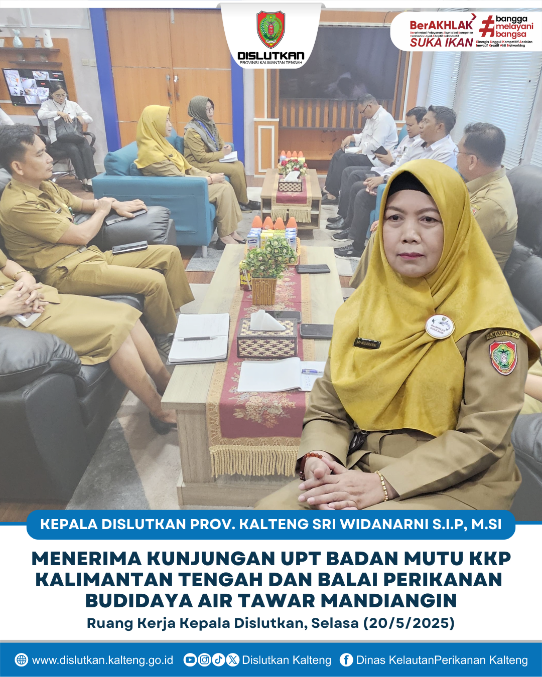 Berita Dislutkan Kepala Dislutkan Prov. Kalteng Sri Widanarni, S.IP, M ...